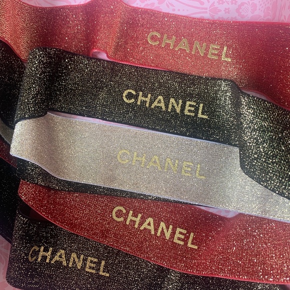 CHANEL | Accessories | Chanel Liston Autntico Bandas Anchas Negrorojo ...